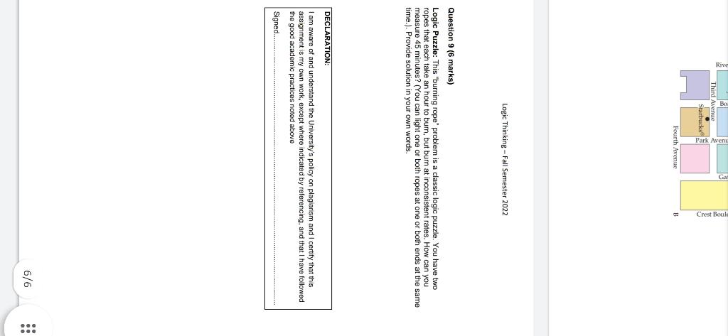 Solved Logic Puzzle: This “burning rope” problem is a | Chegg.com