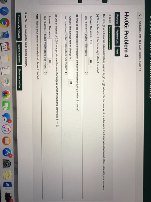 Solved Hw05: Problem 4 (c) Use an interval of 0.001 to | Chegg.com