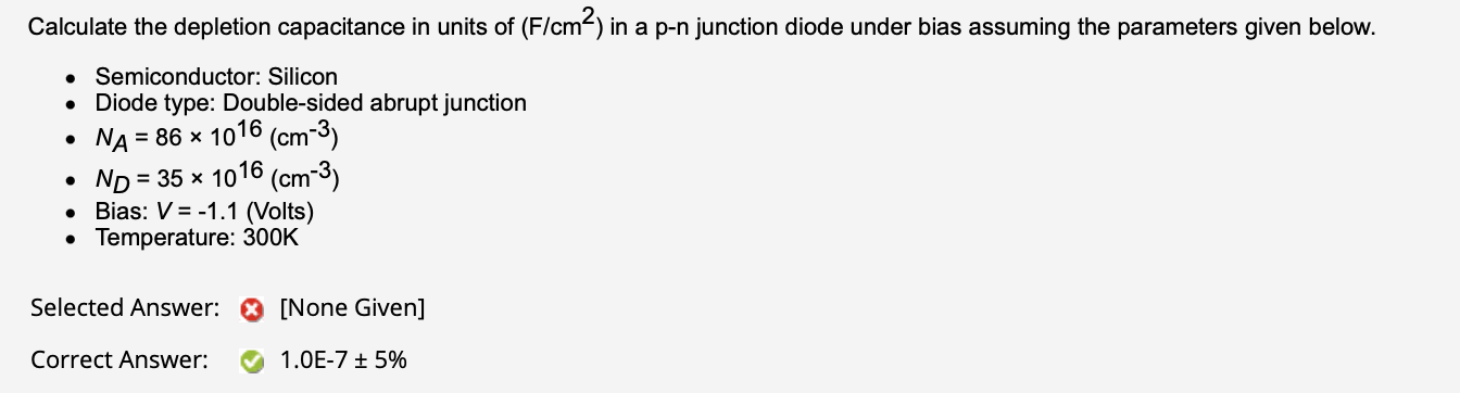 Solved Calculate the diffusion current density in units of | Chegg.com