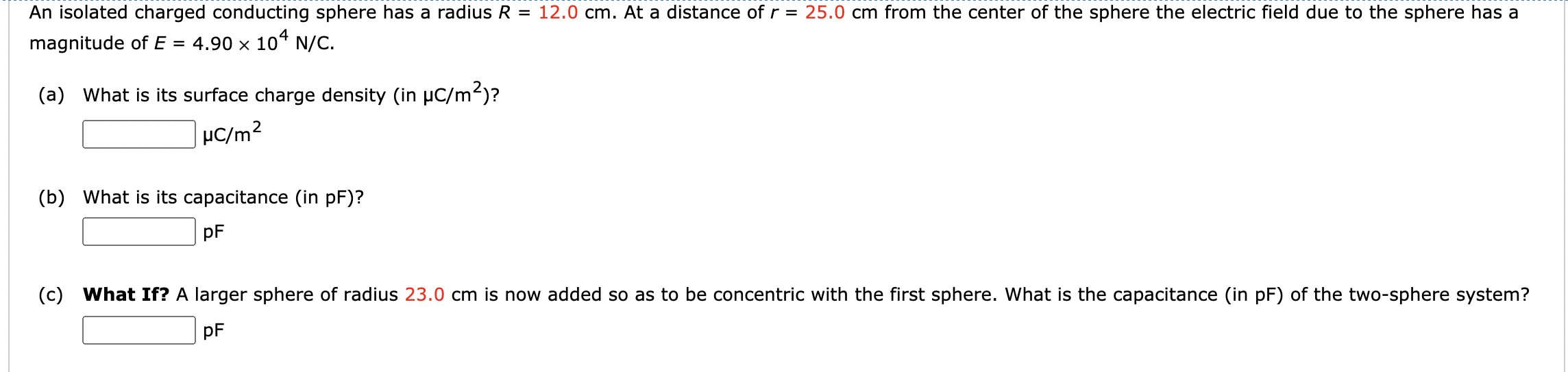 Solved An isolated charged conducting sphere has a radius R | Chegg.com