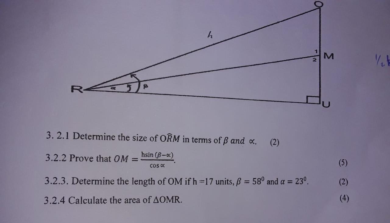 [Solved]: 3. 2.1 Determine the size of ( mathrm{O} wide