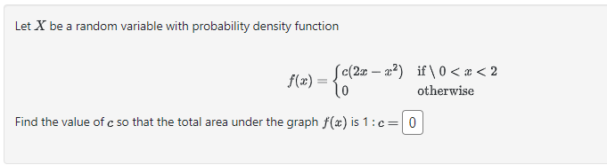 Solved Let X be a random variable with probability density | Chegg.com