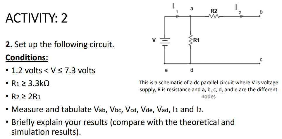 Solved a R2 ACTIVITY: 2 2. Set up the following circuit. | Chegg.com