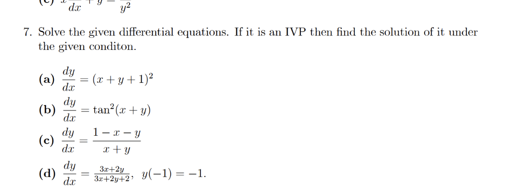 Solved by an EXPERT Solve the given differential equations. If it is an | Chegg.com