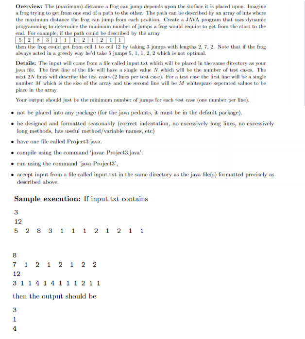 Solved Overview: The maximum) distance a frog can jump | Chegg.com