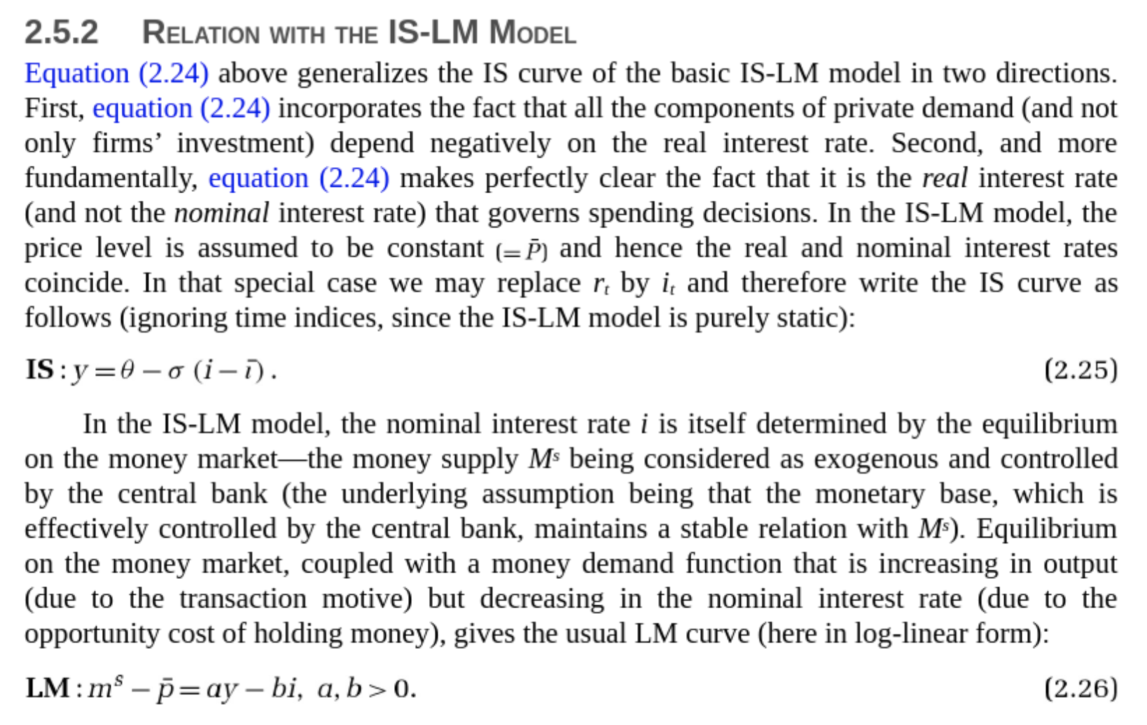 2.7.1 THE IS-LM ModEL Relying on section 2.5 .2 | Chegg.com