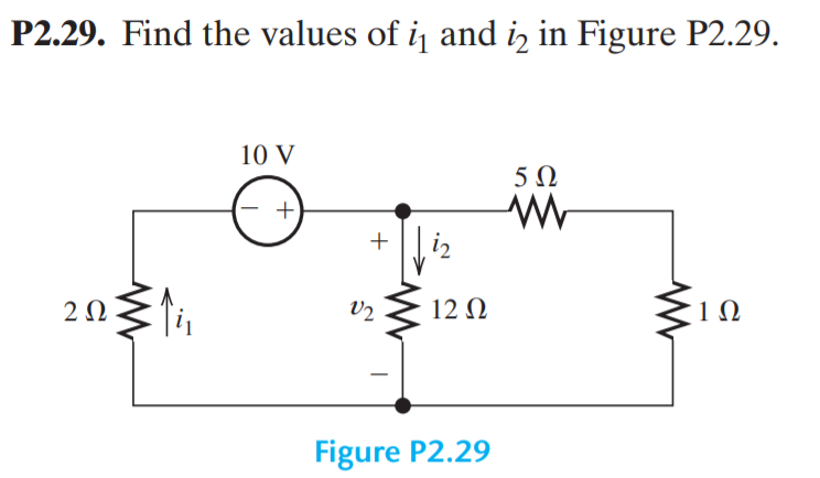 Solved P2.29. Find the values of ij and iz in Figure P2.29. | Chegg.com