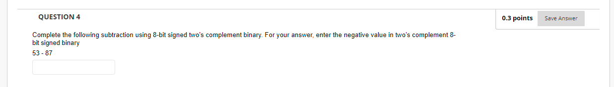 Solved QUESTION 4 Complete the following subtraction using | Chegg.com Solved QUESTION 4 Complete the following subtraction using | Chegg.com