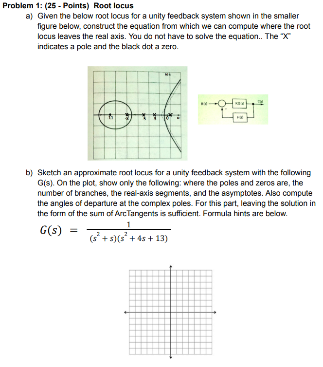 Solved Problem 1: (25 - Points) Root locus a) Given the | Chegg.com Solved Problem 1: (25 - Points) Root locus a) Given the | Chegg.com