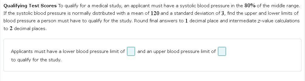 Solved Qualifying Test Scores To qualify for a medical | Chegg.com
