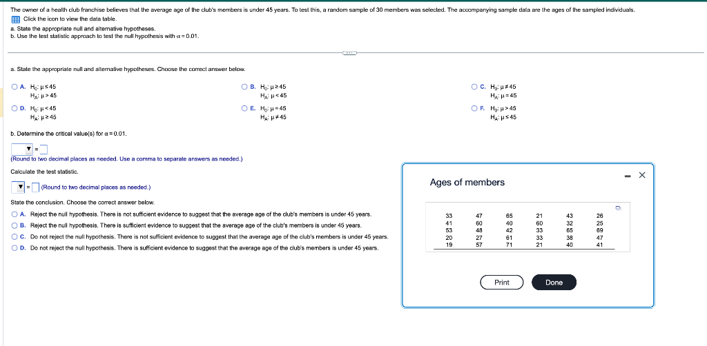 Solved Click the ican to view the data table. a. State the | Chegg.com