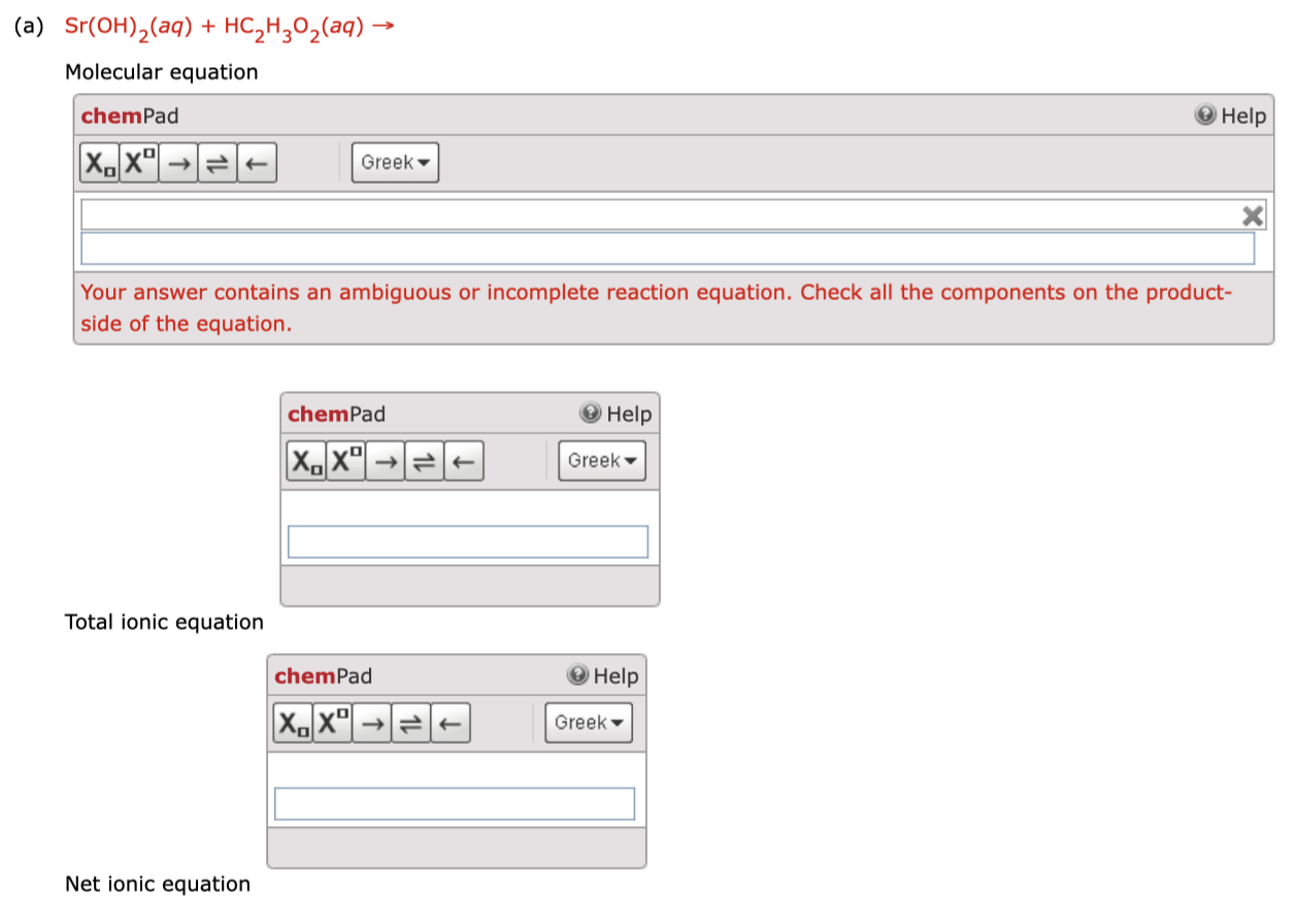 Solved Write the balanced molecular, total ionic, and net | Chegg.com Solved Write the balanced molecular, total ionic, and net | Chegg.com