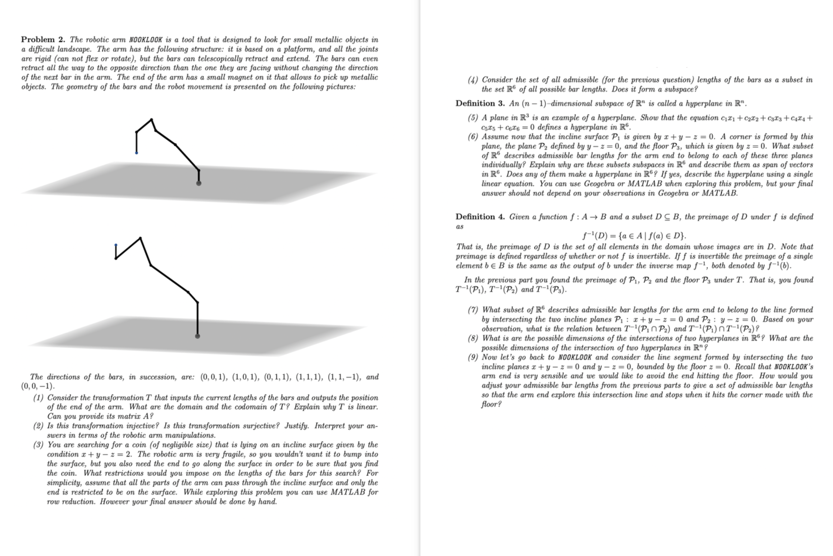 Solved Problem 2. ﻿The robotic arm NOOKLOOK is ﻿a tool that | Chegg.com