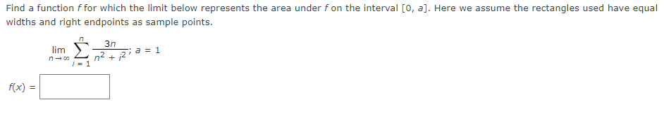 Solved Find a function f for which the limit below | Chegg.com