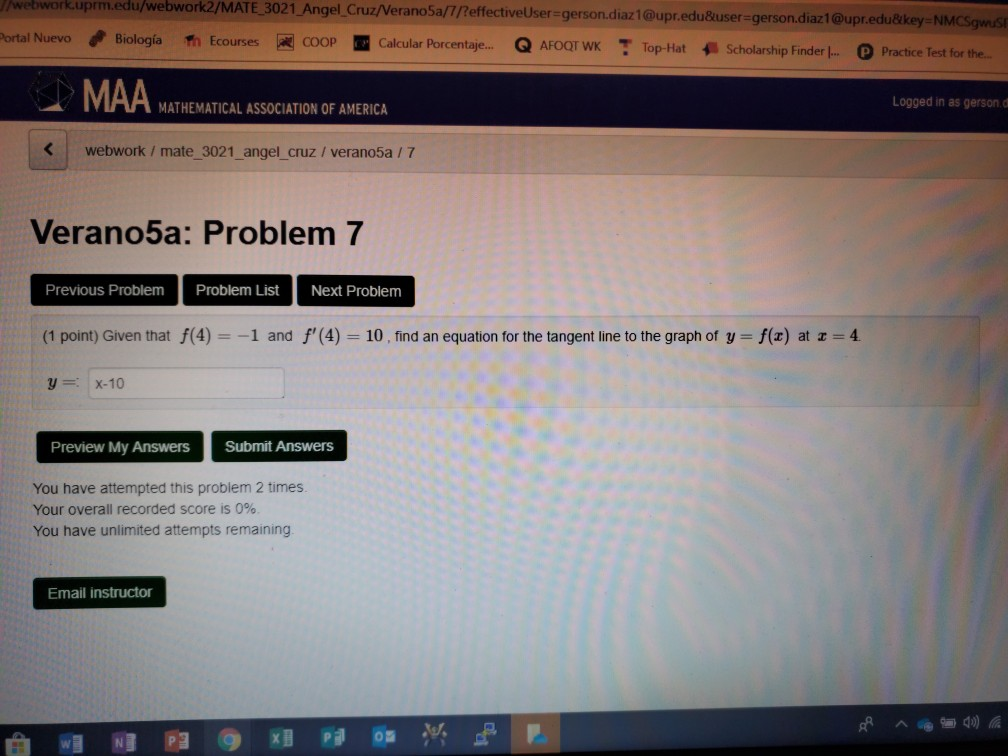 Solved tps//webwork.uprm.edu/webwork2/MATE 3021 Angel | Chegg.com