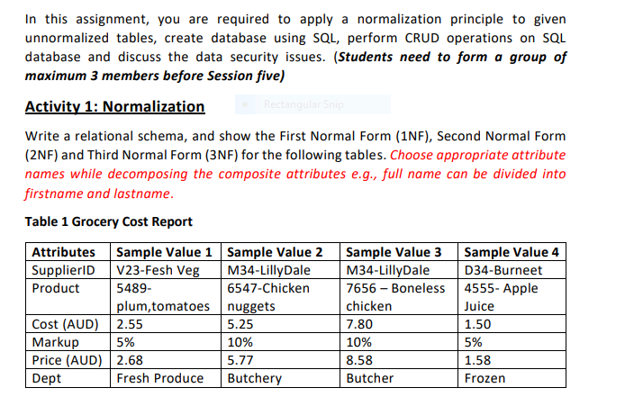 Solved In this assignment, you are required to apply a | Chegg.com