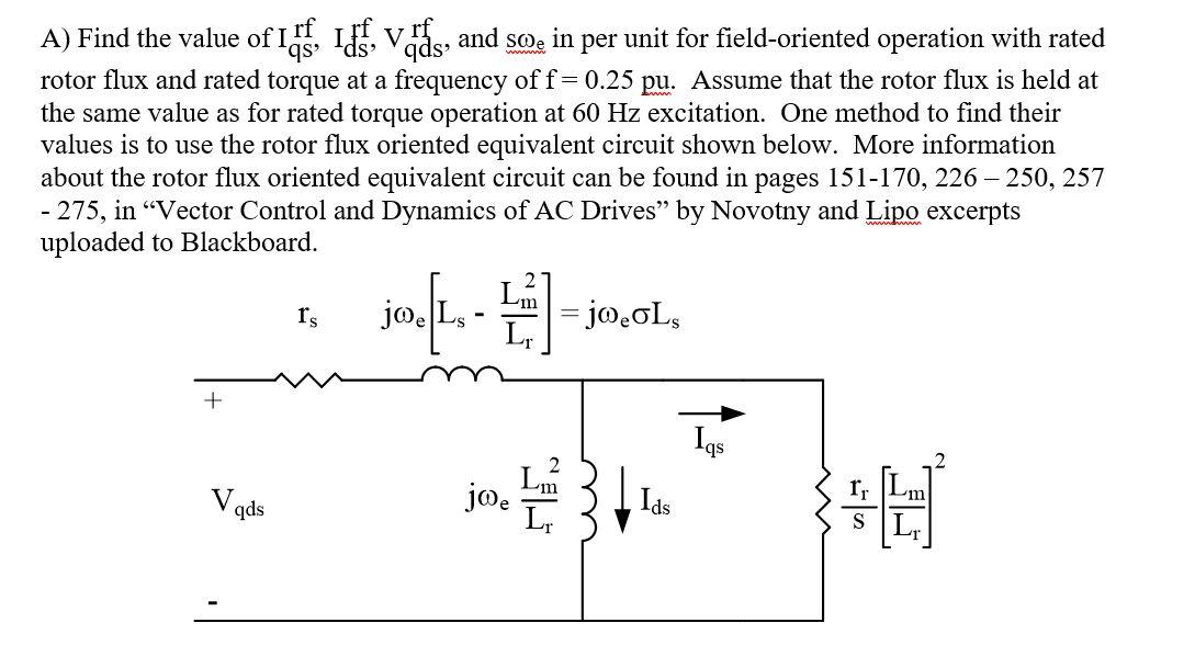 Solved Problem 1 Rotor Flux Oriented Induction Machine