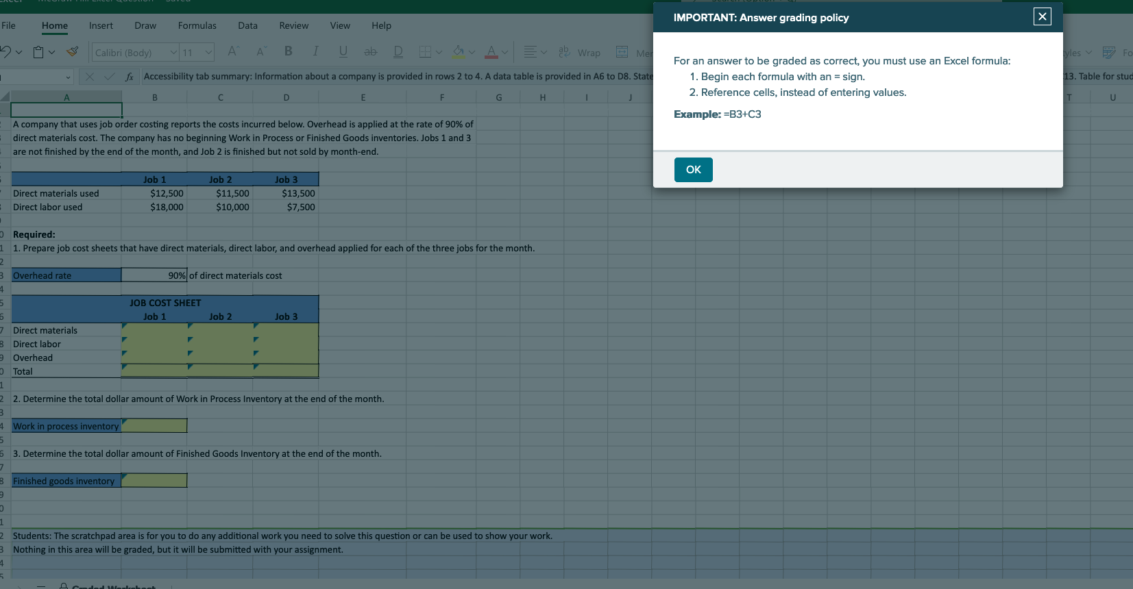 Calibri (Body) 11 A∧A∘B Accessibility tab summary: | Chegg.com