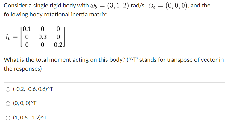 Solved Consider a single rigid body with | Chegg.com