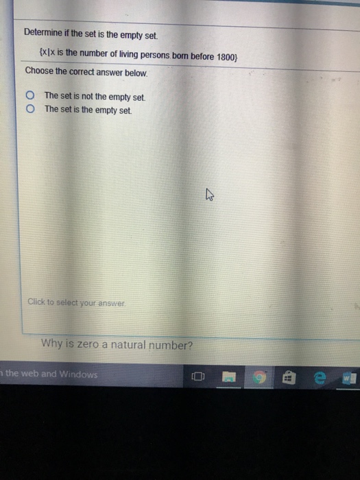 Solved Determine if the set is the empty set (xlx is the | Chegg.com