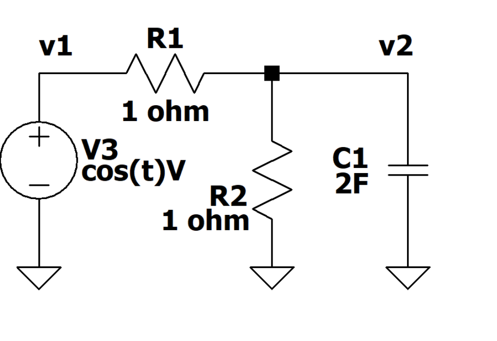 Solved Find node voltages v1(t) and v2(t) in the sinusoidal | Chegg.com