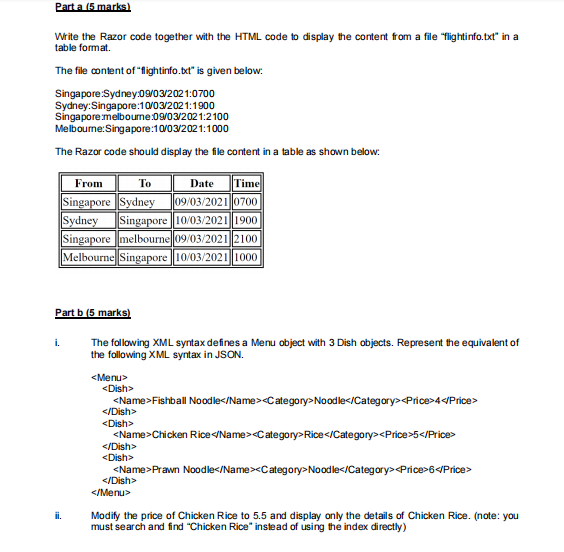 Solved Part a (5 marks) Write a Javascript code, to | Chegg.com