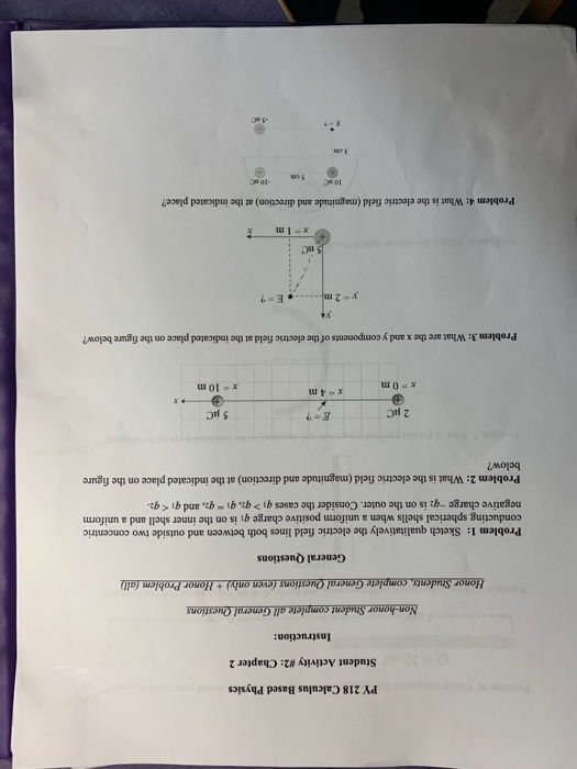 Solved PY 218 Calculus Based Physics Student Activity #2: | Chegg.com