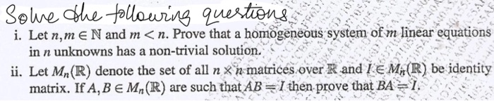 Solved i. Let n,m E N and m