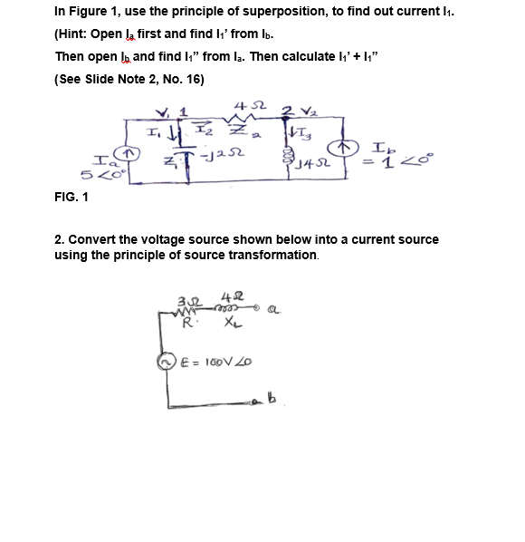 Solved In Figure 1, ﻿use the principle of superposition, to | Chegg.com