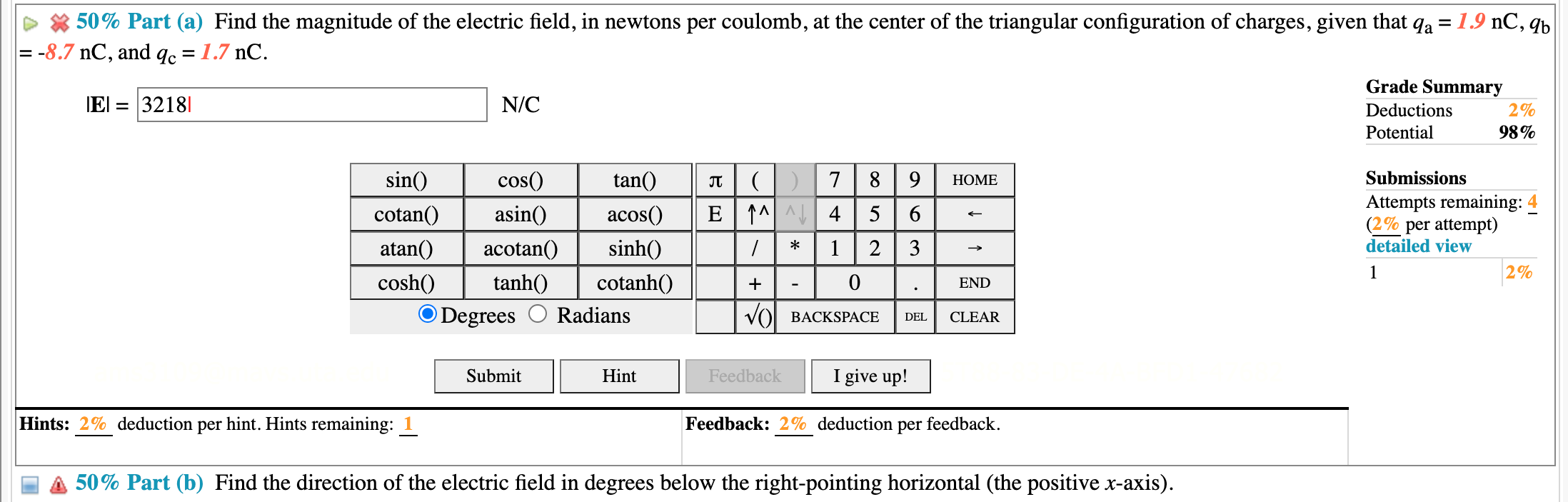 Solved please help i attempted a, its incorrect i need to | Chegg.com