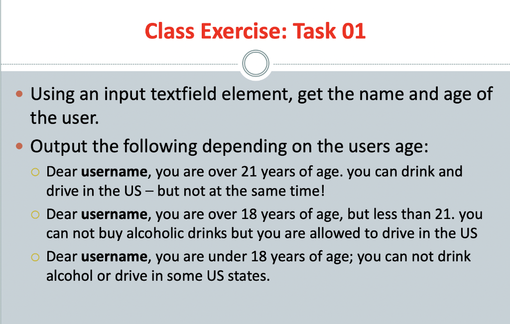 Solved Class Exercise Task 01 Using An Input Textfield 5871