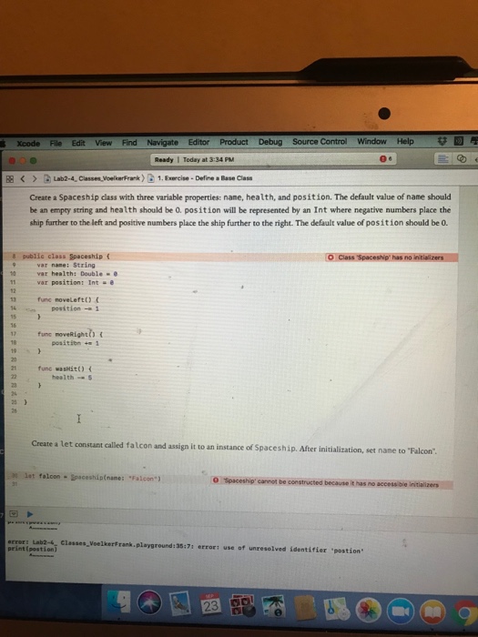Solved This is done in playgrounds swift language for Apple | Chegg.com