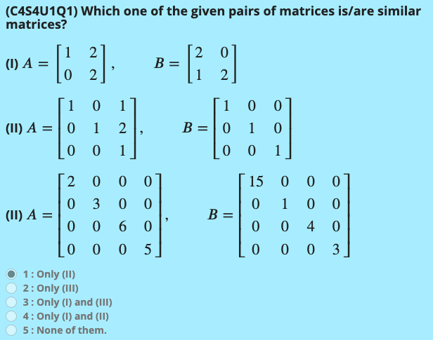 Solved The answer is 5. None of them. Please explain why | Chegg.com