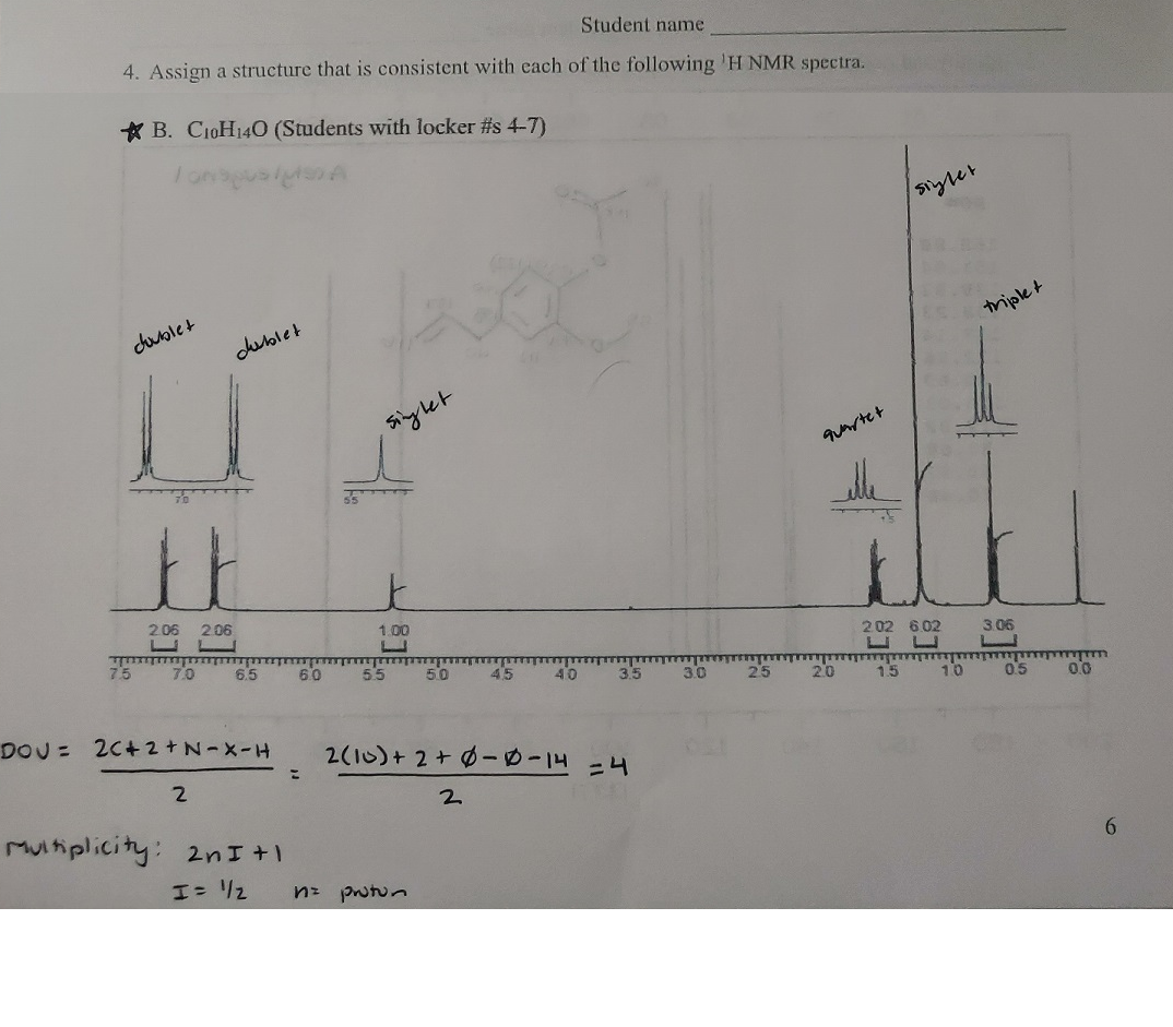 Assign a structure that is consistent with each of | Chegg.com