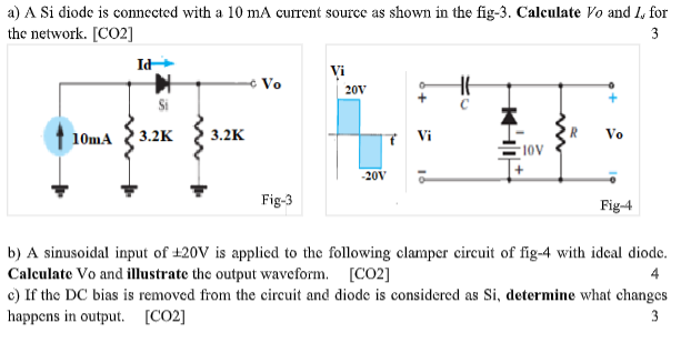 Solved a) A Si diode is connected with a 10 mA current | Chegg.com