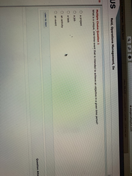 Solved Reid, Operations Management, Se Multiple Choice | Chegg.com