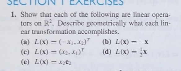 Solved 1. Show that each of the following are linear | Chegg.com