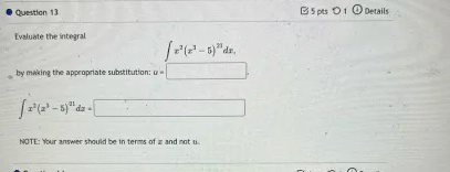 Solved Question 13Evaluate the integral∫﻿﻿x2(x3-5)32dxby | Chegg.com