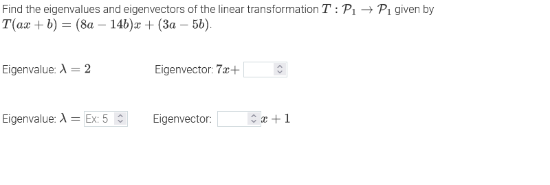 Solved Eigenvalues of linear transformations involving | Chegg.com
