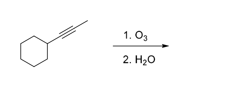 Solved Draw the products of the following alkyne ozonolysis | Chegg.com