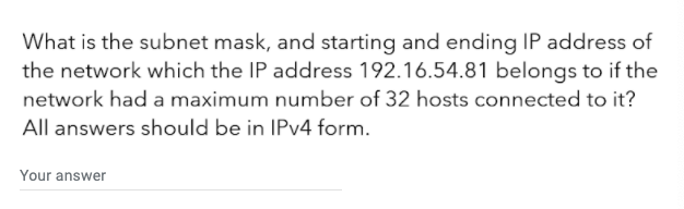Solved What is the subnet mask, and starting and ending IP | Chegg.com