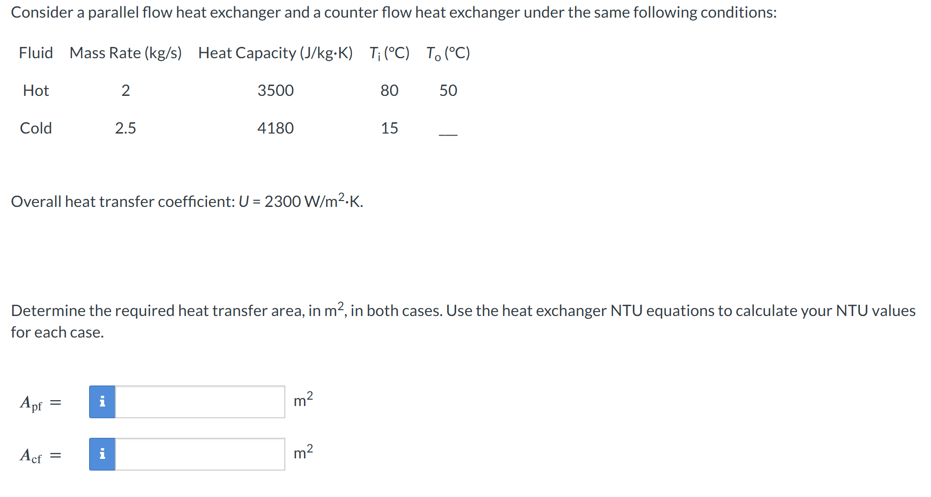 Solved Consider a parallel flow heat exchanger and a counter | Chegg.com