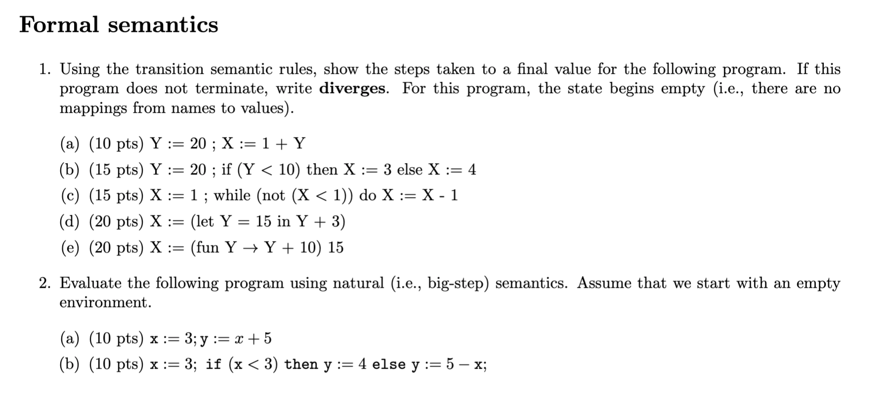 Solved Formal Semantics 1 Using The Transition Semantic 
