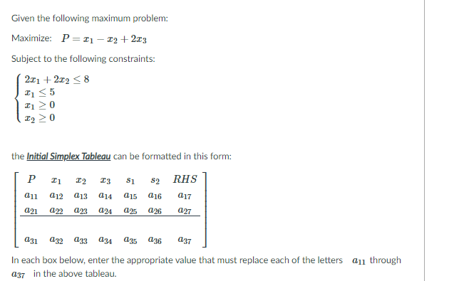 Solved Given the following maximum problem: Maximize: P= I1 | Chegg.com