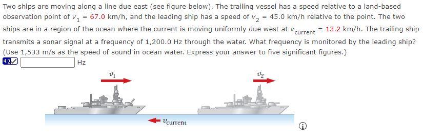 Solved Two ships are moving along a line due east (see | Chegg.com