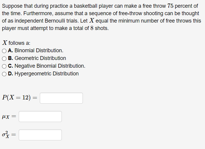 Solved Suppose that during practice a basketball player can | Chegg.com