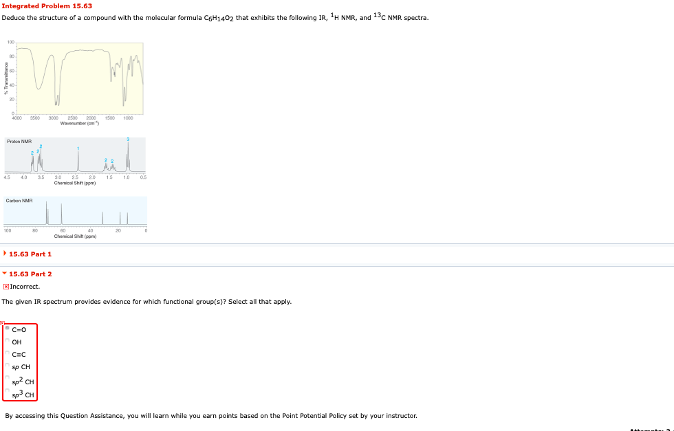 Integrated Problem 15.63 Deduce the structure of a | Chegg.com