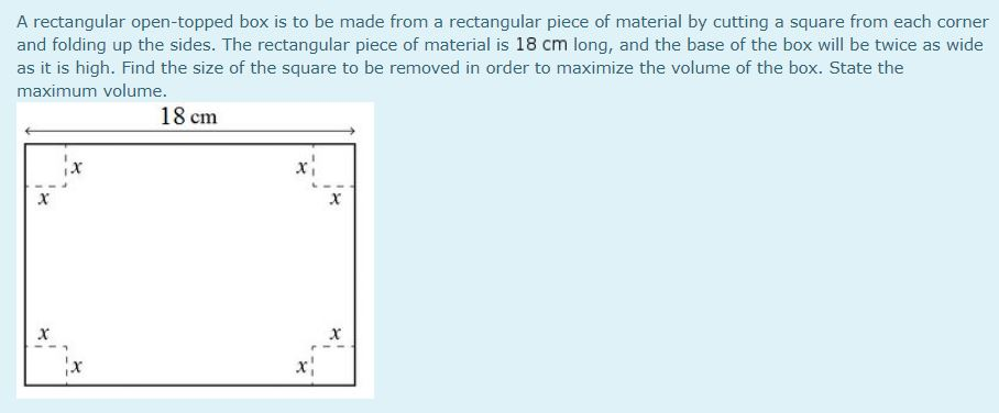 Solved A rectangular open-topped box is to be made from a | Chegg.com