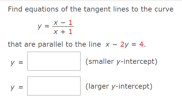 Solved Find equations of the tangent lines to the curve | Chegg.com