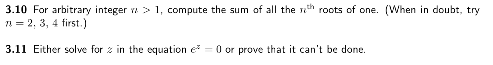 Solved 3.10 For arbitrary integer n > 1, compute the sum of | Chegg.com